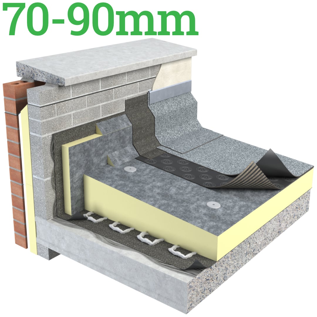70-90mm Unilin ( Xtratherm ) Thin-R TR/BGM Tapered Roof Insulation ...