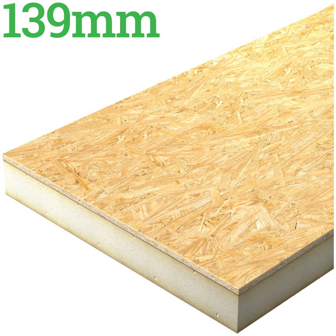 139mm Unilin FR/TP Plydeck Flat Roof insulation (PIR with OSB Board ...