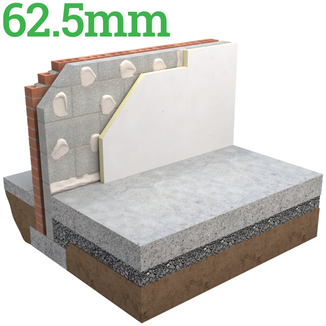 62.5mm Unilin / Xtratherm Insulated Plasterboard XT\TL Thermal Liner ...