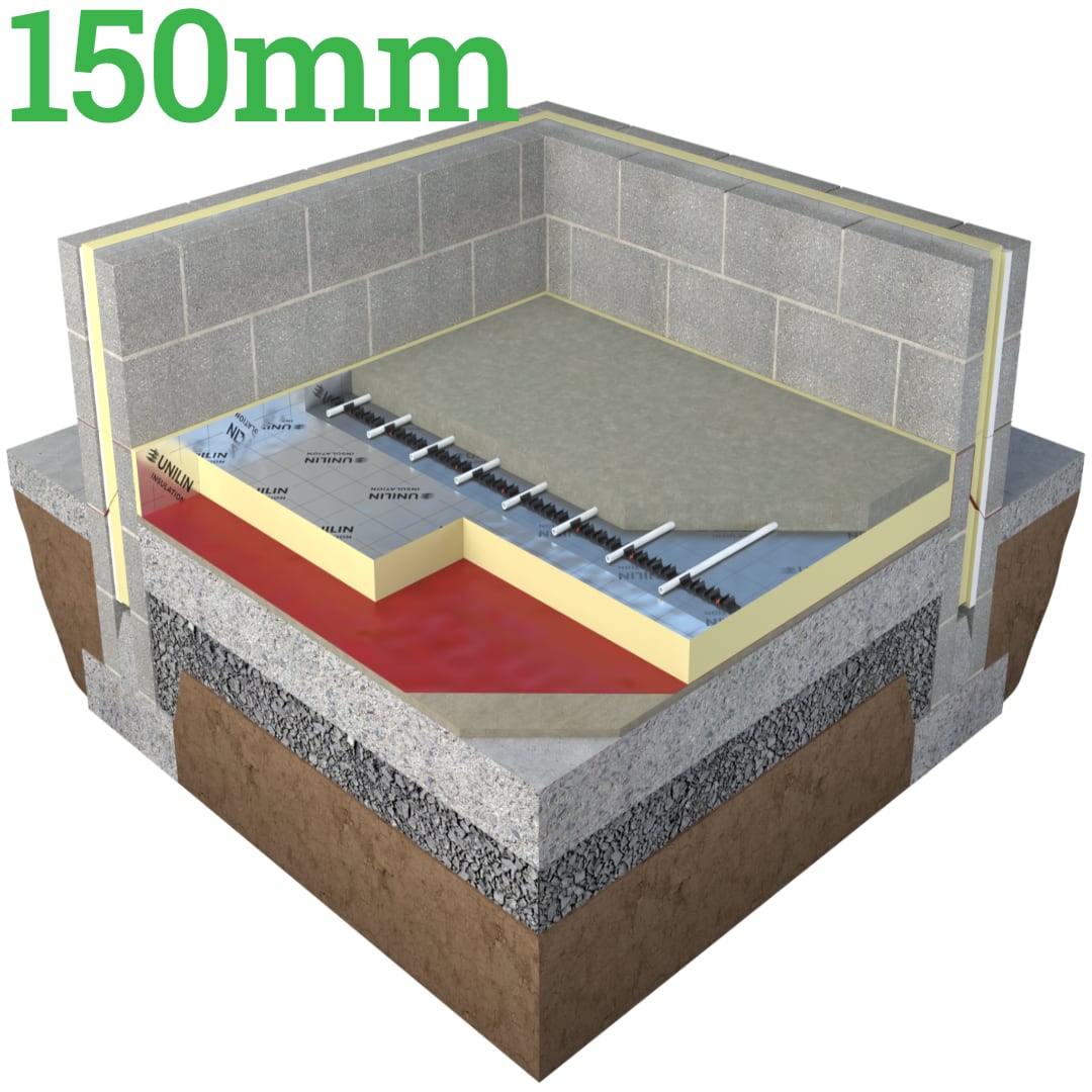 150mm Unilin Thin-R XT/UF PIR Underfloor | Floor Insulation Board ...
